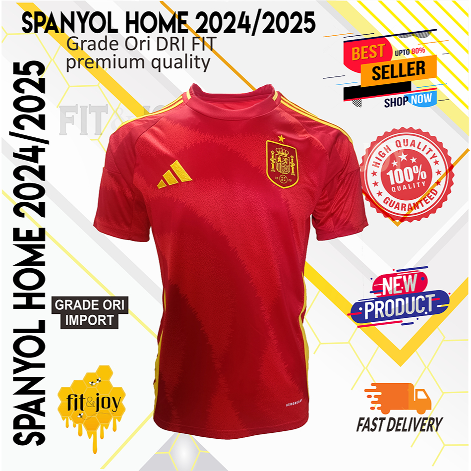 Jual JERSEY SP4*NYOL HOME EURO WORLD CUP 2024 GRADE ORI | Shopee Indonesia