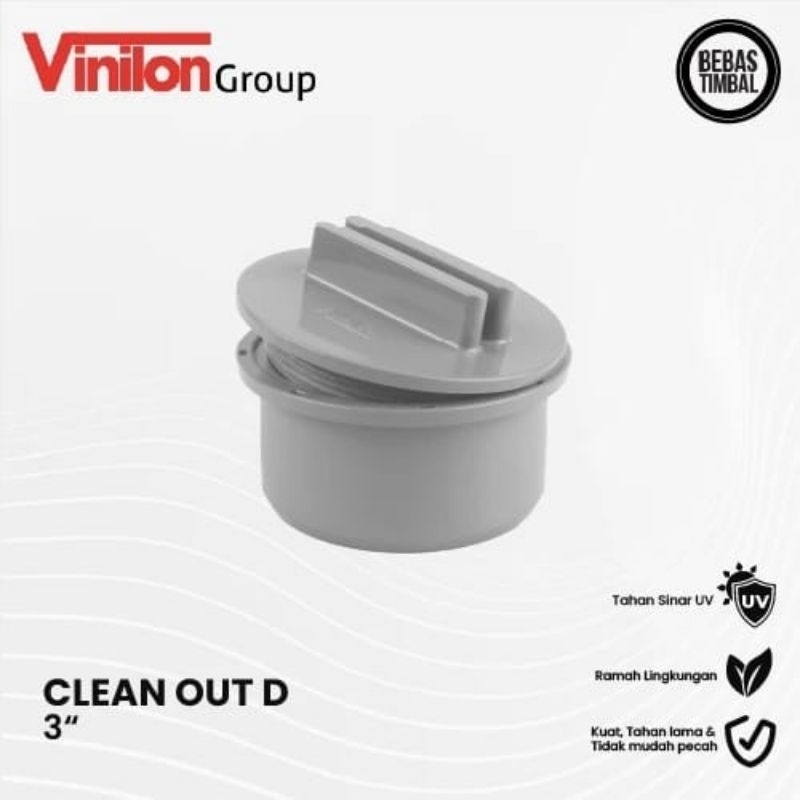 Jual VINILON Clean Out CO Pipa PVC D 3" inch utk Tutup Septik Tank ...