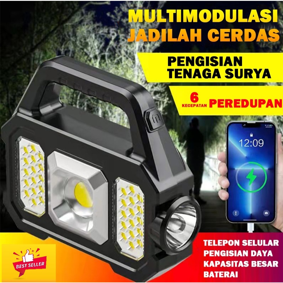 Jual SENTER LED GAGANG MULTIFUNGSI POWERBANK / LAMPU PORTABLE CAHAYA ...