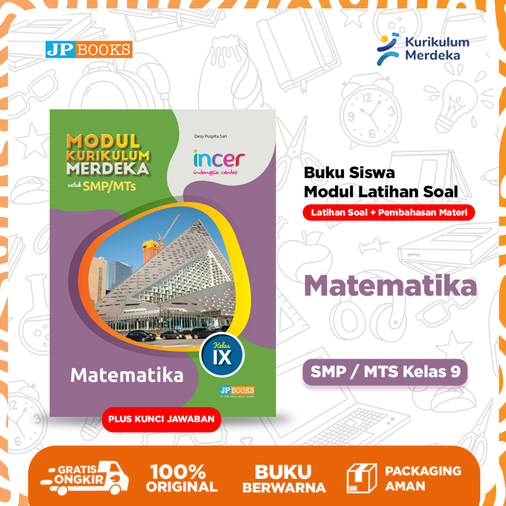 Jual JP Books – Buku Siswa Sekolah Modul Latihan Soal Kurmer Incer Matematika Smp Kelas 9 ...