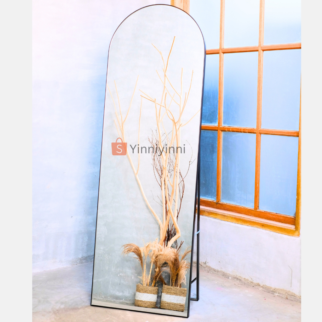 Jual Pengiriman seluruh Indonesia Standing Mirror Frameless Oval Cermin ...