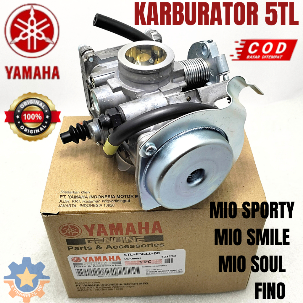 Jual KARBURATOR 5TL MOTOR YAMAHA MIO SPORTY SMILE SOUL FINO KUALITAS ...