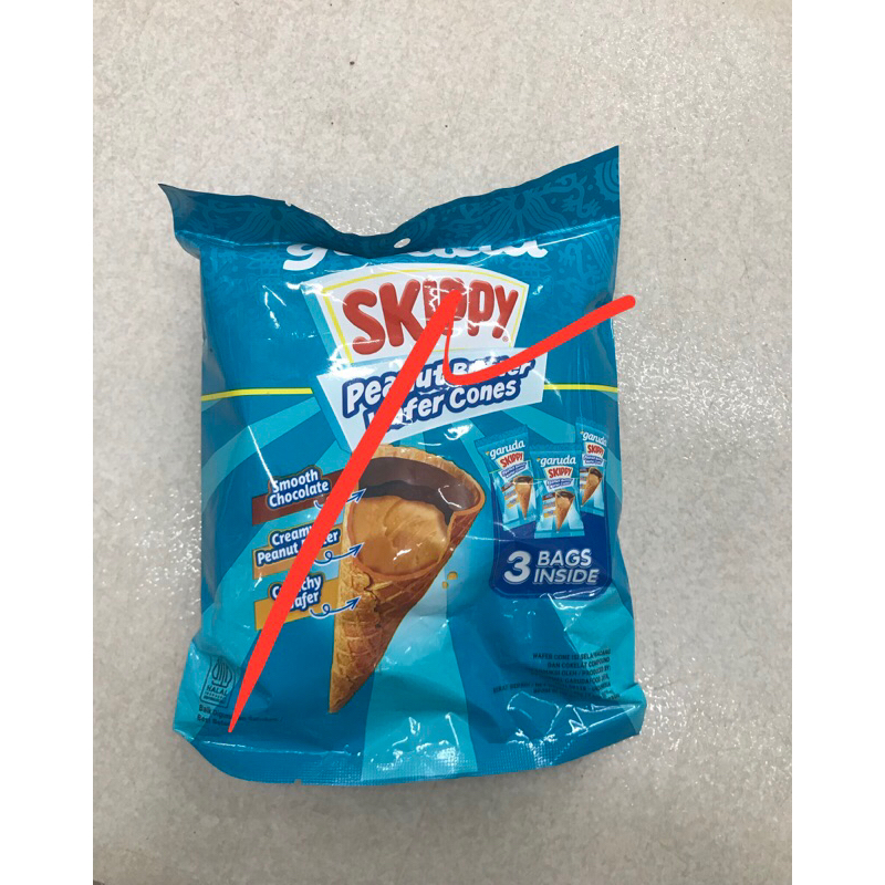 Jual Garuda Skippy Wafer cones 3s peanut butter | Shopee Indonesia