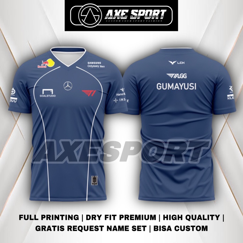 Jual Jersey Kaos T1 MSI Terbaru 2024 Full Printing Free Request Nickname & Logo | Shopee Indonesia