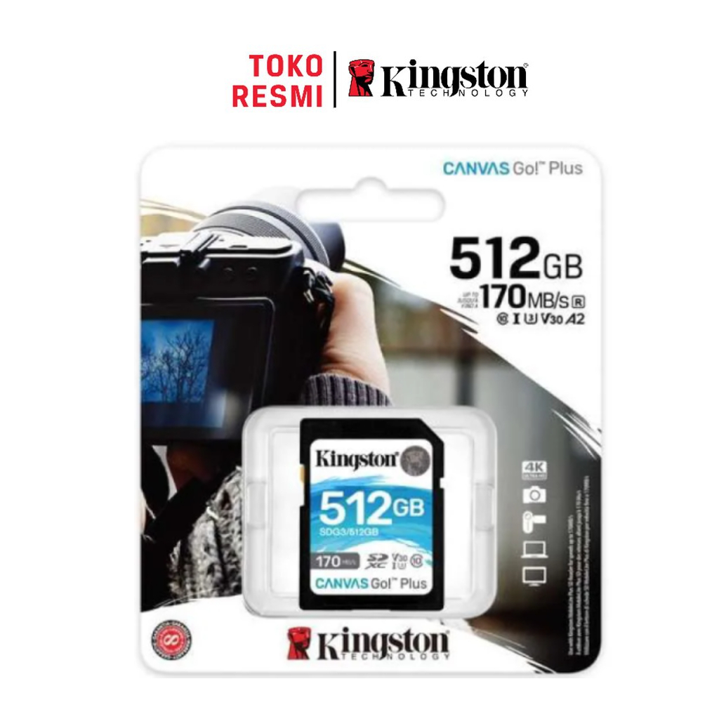Jual Kingston Canvas Go! Plus Class 10 SD Card 512GB (SDG3/512GB) | Shopee Indonesia