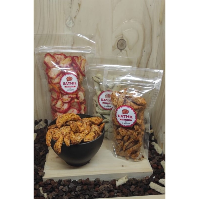 Jual eatmil - jajanan cemilan basreng stik pedas 75gr | Shopee Indonesia