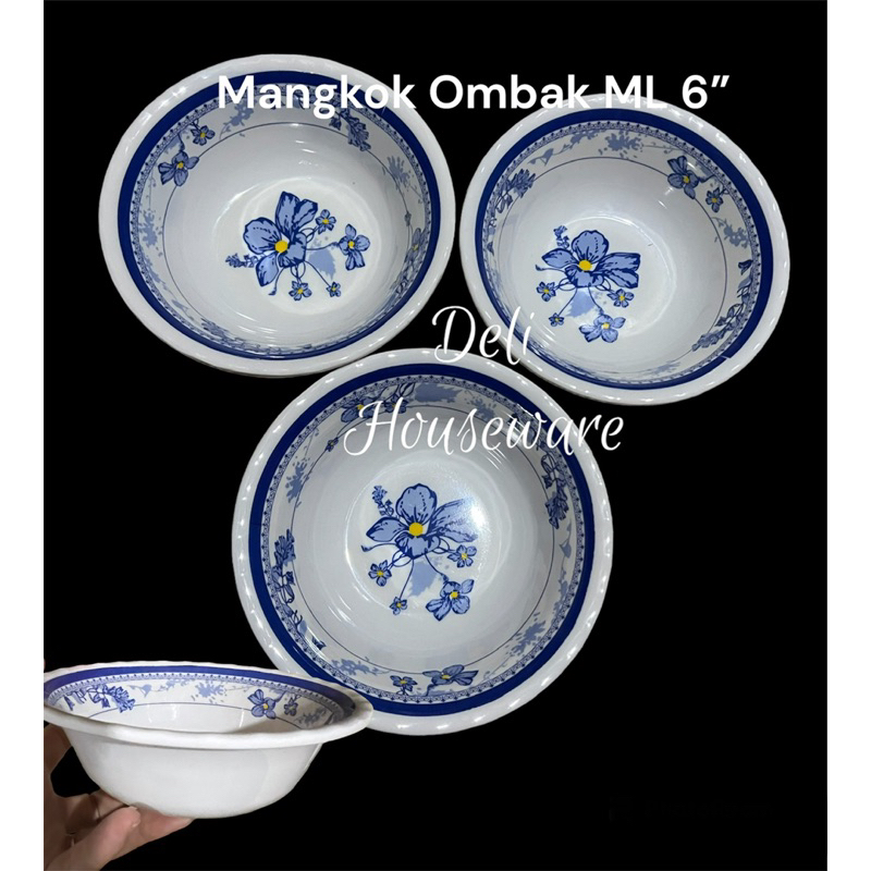 Jual Mangkok Melamin Bunga 6” 7” / Mangkuk Mie Soto- Sop / Mangkok Soup ...