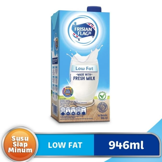 Jual Frisian Flag Purefarm Low Fat Fresh Milk 946 mL UHT 946mL | Shopee Indonesia