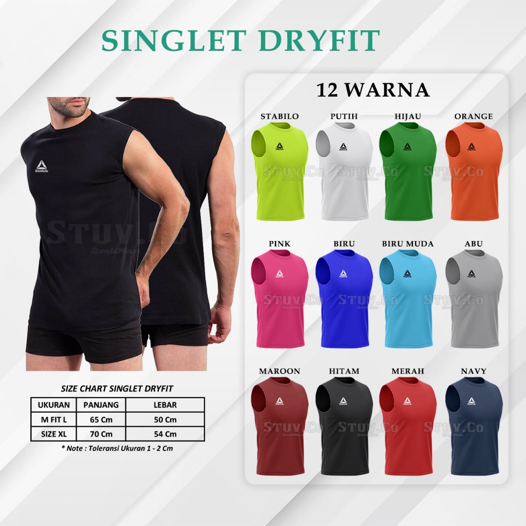 Jual Kaos Singlet Pria Gym Fitnes Baju Manset Olahraga Pria Tanpa ...