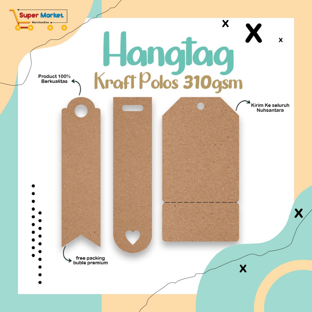 Jual HANGTAG COKLAT POLOS TEBAL MURAH / HANG TAG POLOS MURAH BAHAN ...