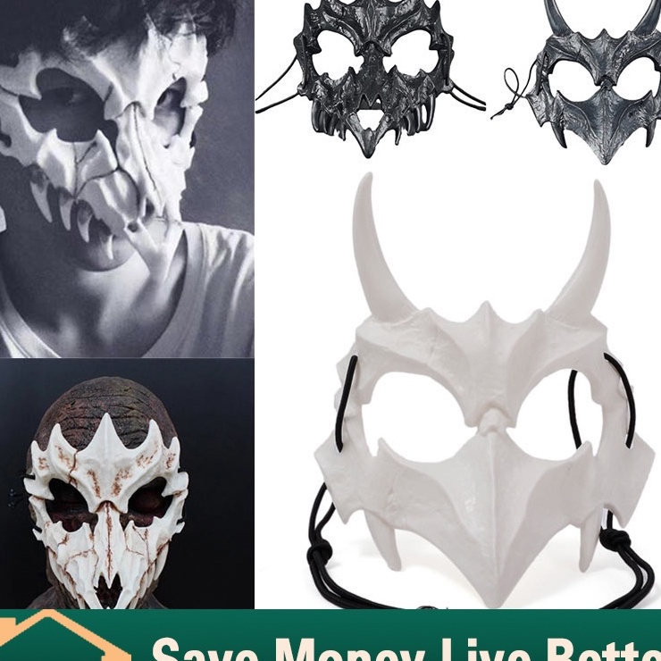 Jual HJ6 Topeng Setengah Wajah Topeng Naga God Tiger Yasha Tengu Topeng ...