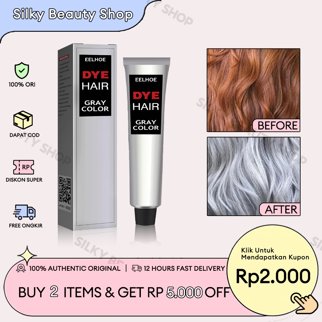 Jual EELHOE 【Beli 2 Gratis 1】Cat Rambut Bagus Gray Hair Dye 100ml Cat ...