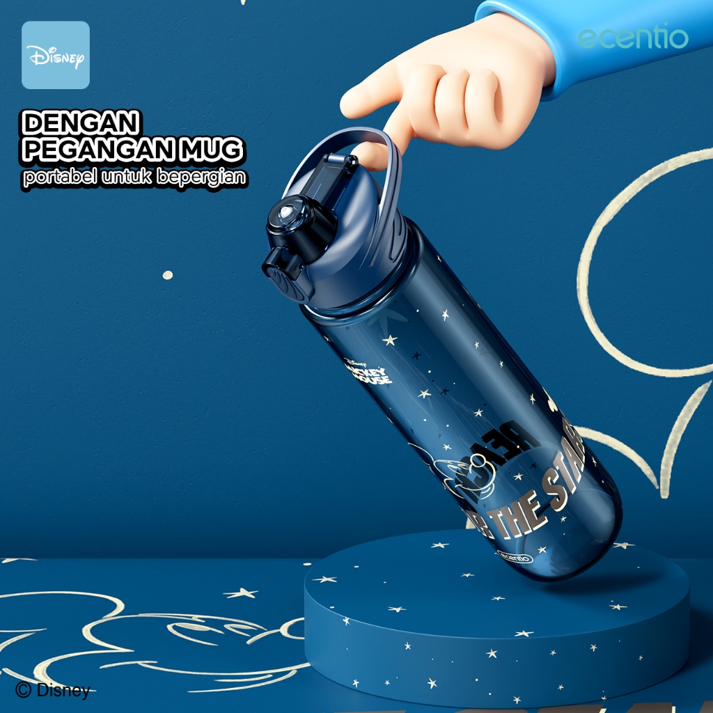 Jual 【Original】ecentio botol minum Disney Micky 1000ml Portable Botol ...