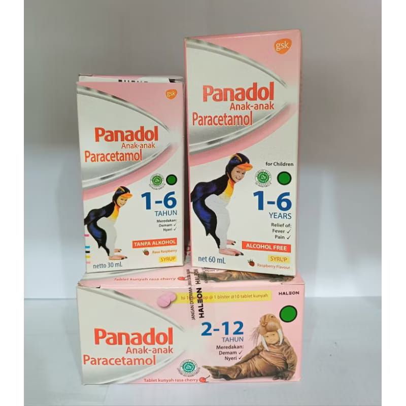 Jual Panadol Tablet Kunyah Anak 2-12Th | Panadol Sirup Anak 1-6Th (30ml ...