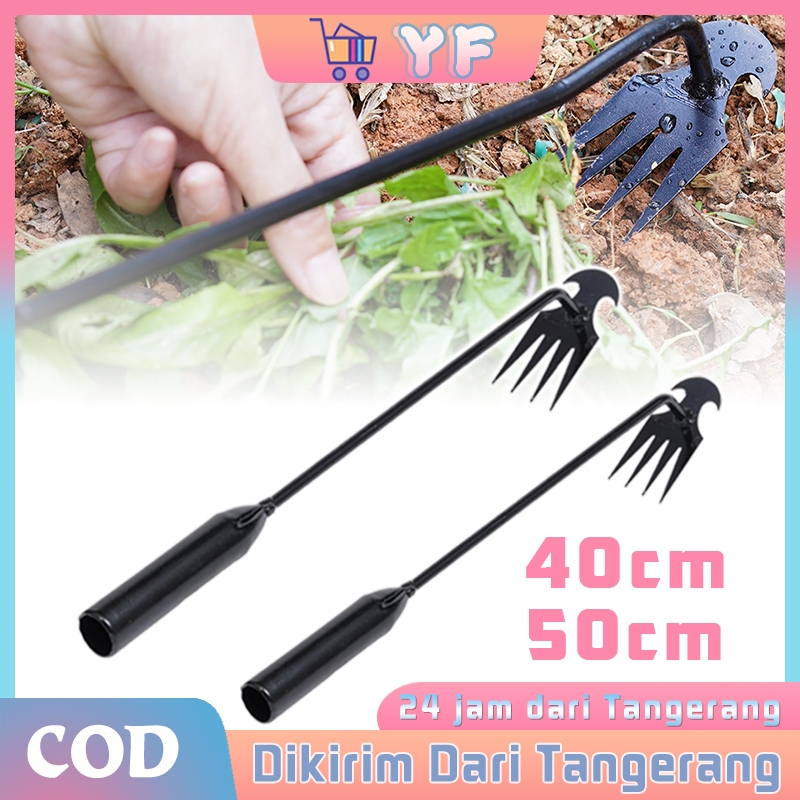 Jual 40/50CM Alat Pencabut Rumput Garpu Tanaman Garukan Tanah Buat ...