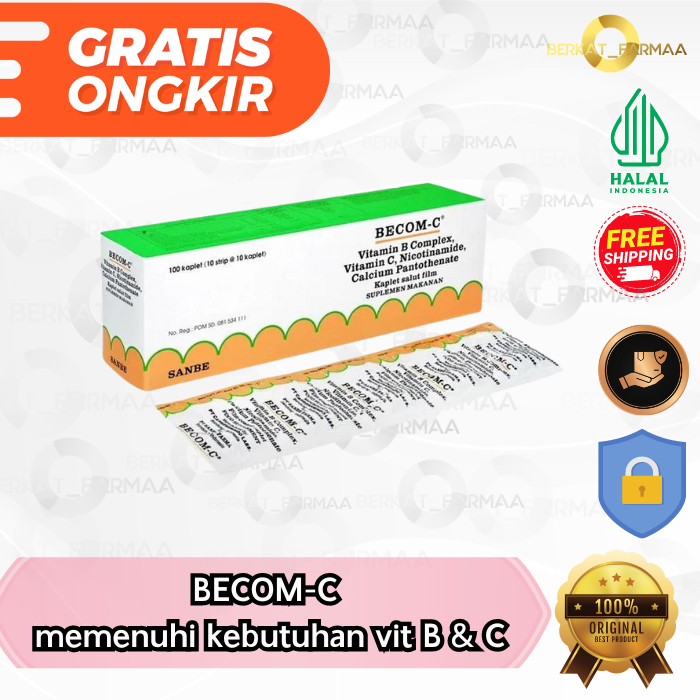 Jual Becom C strip isi 10 kapsul Multivitamin pertumbuhan dan ...