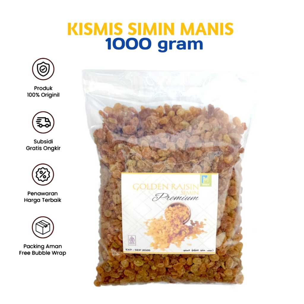 Jual Kismis Arab Manis 1kg Premium Golden Raisin Simin | Shopee Indonesia