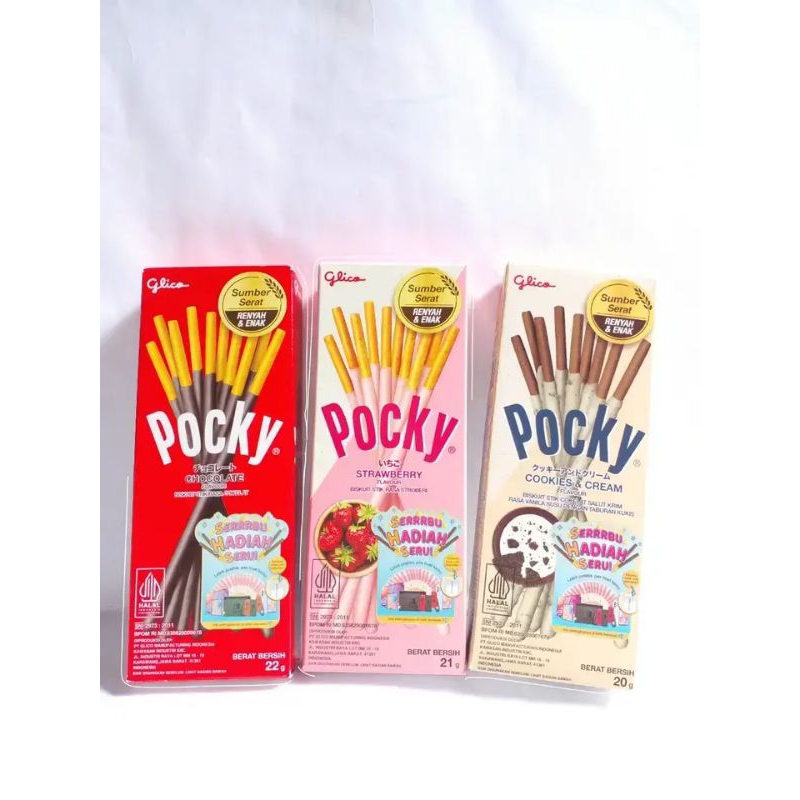 Jual POCKY 22 g 20 g TERMURAH Jajan coklat cookies cream Biskuit stik ...