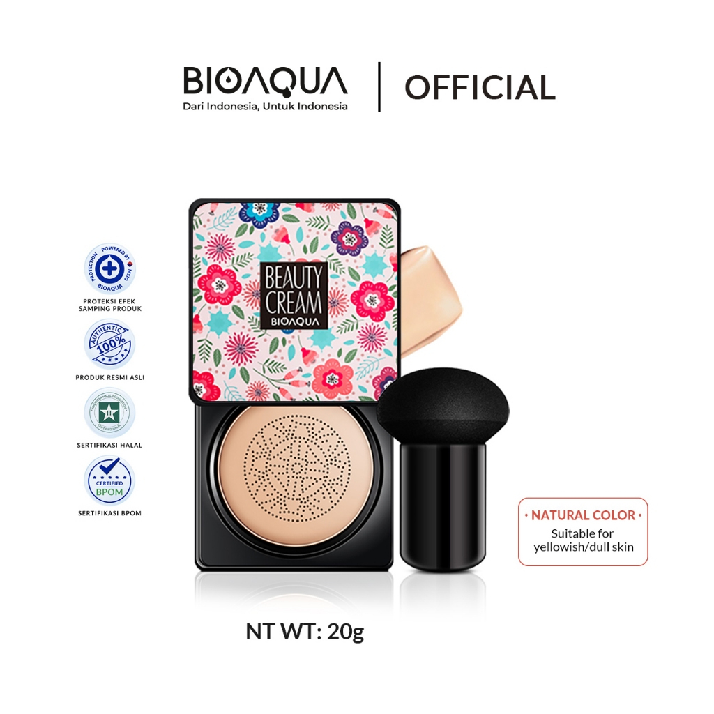 Jual BIOAQUA Bedak Cushion Waterproof Menutupi pori-pori Full Coverage ...