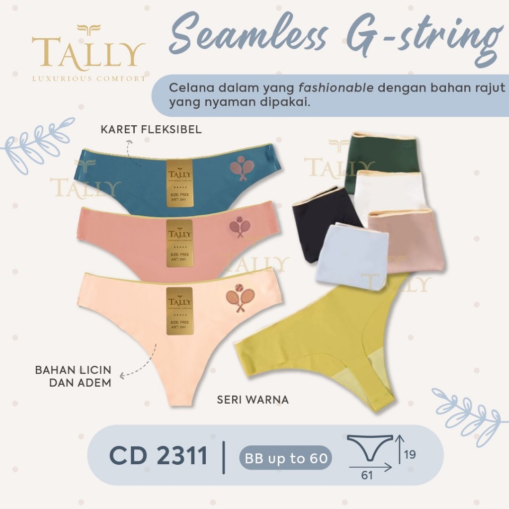 Jual TALLY G-String 2311 Cd Sexy Celana Dalam Semi Gstring | Shopee ...