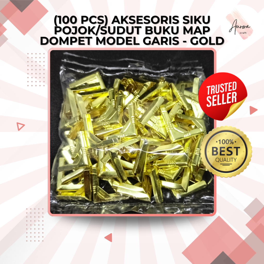 Jual (100 PCS) AKSESORIS SIKU POJOK/SUDUT BUKU MAP DOMPET MODEL GARIS ...
