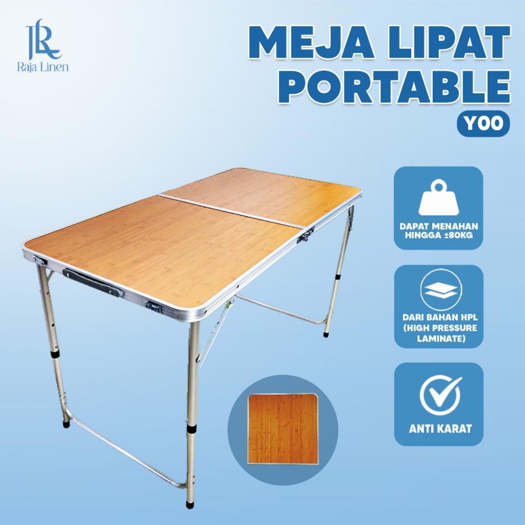 Jual Meja Lipat Portable Meja Kerja Meja Lipat Serbaguna Uk 120Cm X 60Cm Model Kaki Bulat -RAJA ...