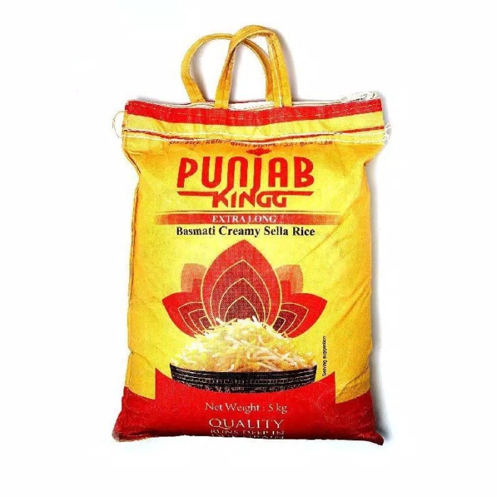 Jual Punjab King Extra Long Basmati Creamy Sella Rice 5Kg | Beras ...
