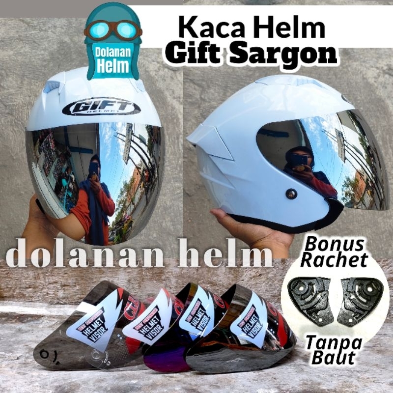 Jual Kaca Helm Gift Sargon Free Rachet / Visor Helm Gift Sargon ...