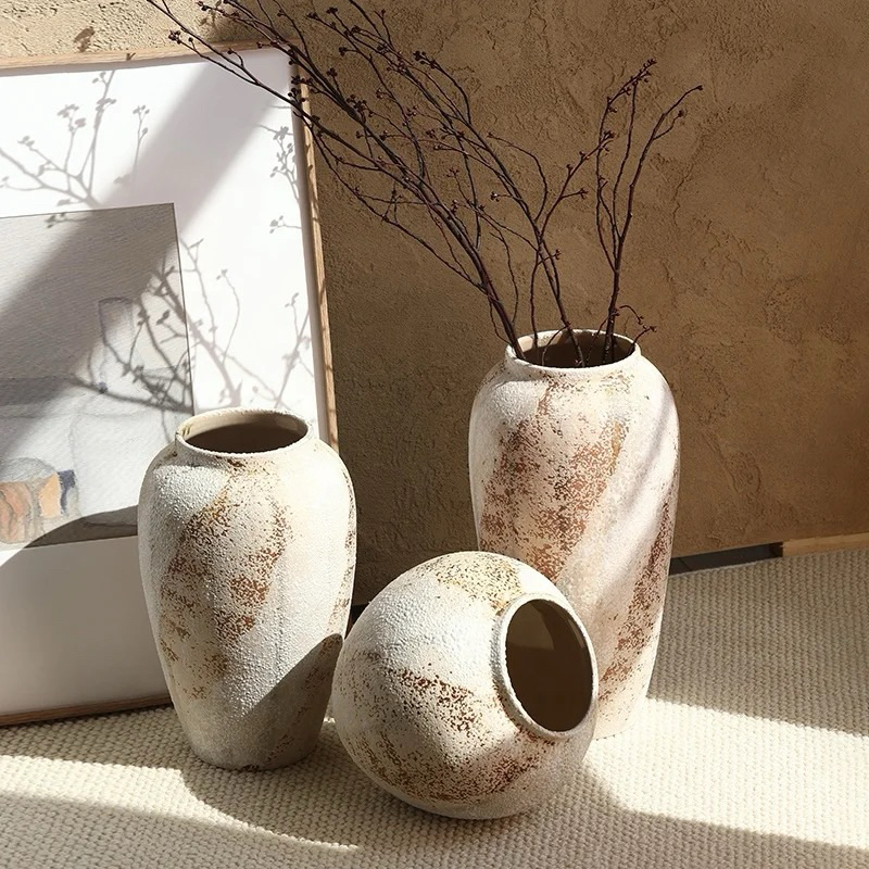 Jual BOA LUXURY RUSTIC STONE CERAMIC VASE/vas bunga keramik natural ...
