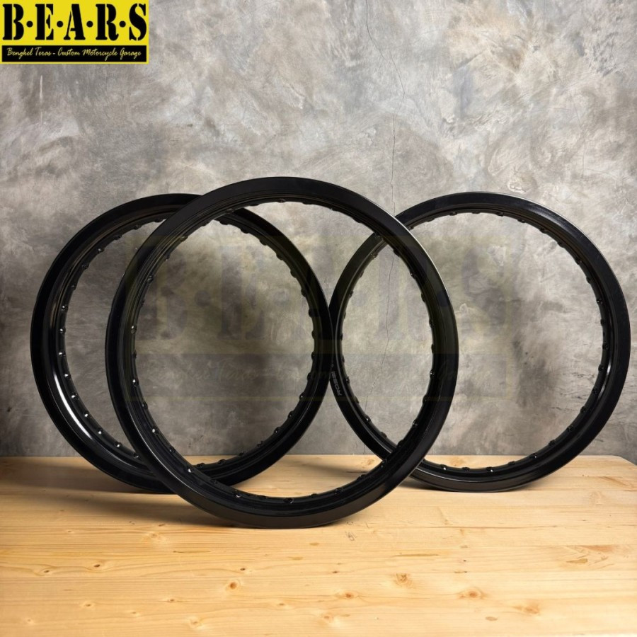 Jual Velg Motor Rossi Hitam Glossy Kilap Original Kawasaki W175 Atau ...
