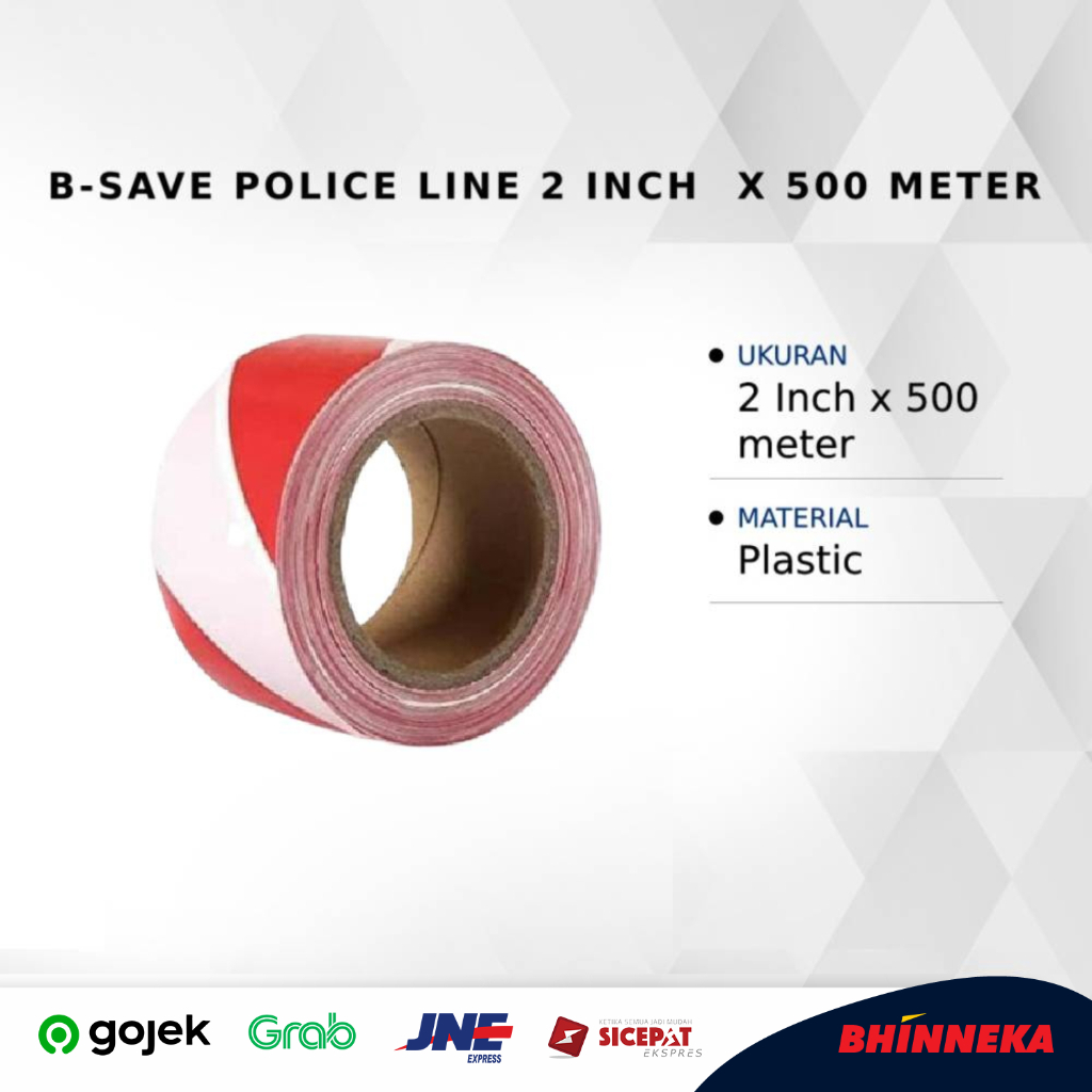 Jual B-SAVE Police Line 2 Inch x 500 meter Red White | Shopee Indonesia