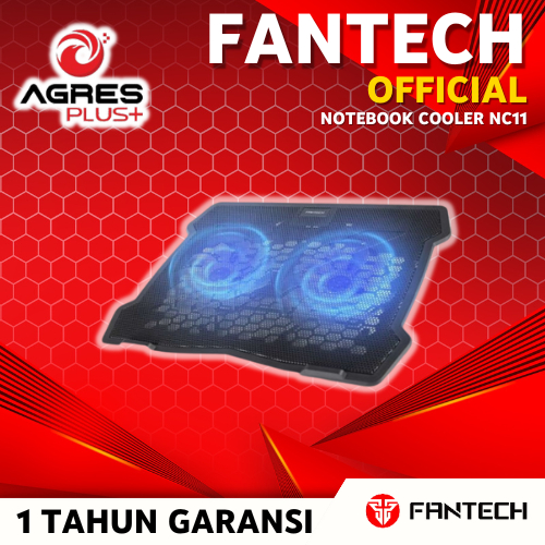 Jual FANTECH Cooling Pad NC11 NOTEBOOK COOLER 2FAN BLUE LED AGP | Shopee Indonesia