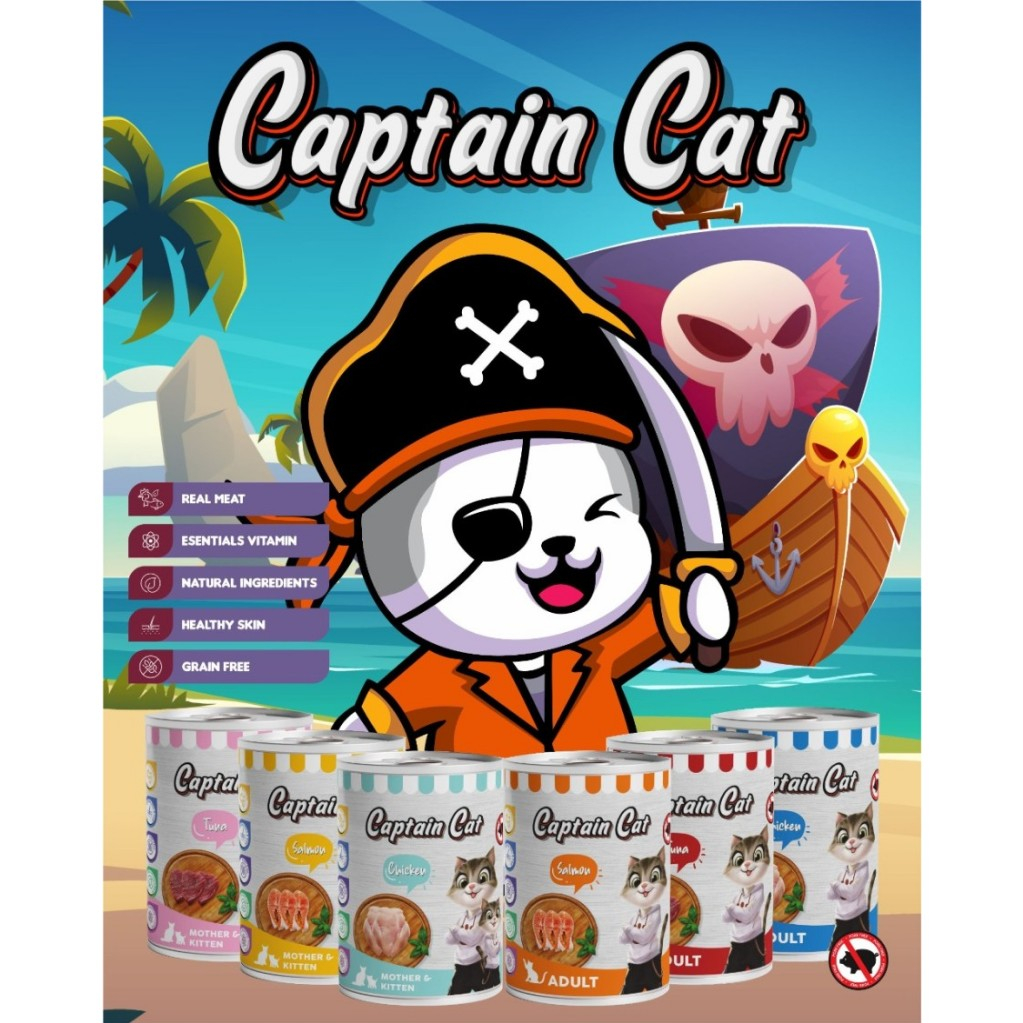Jual CAPTAIN CAT WET FOOD CANNED 400GR | MAKANAN BASAH 400 GR | PAKAN ...