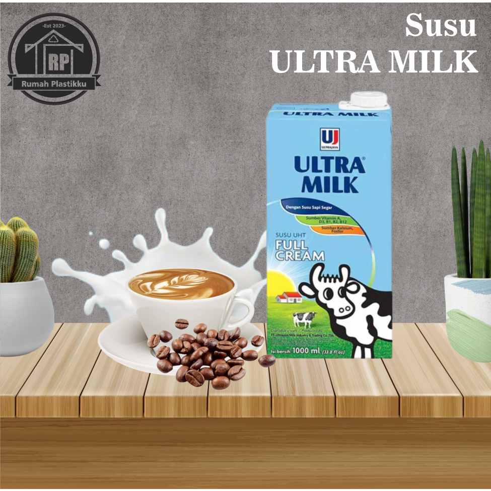 Jual Susu Ultra Milk / Susu Ultra Milk Putih / Susu UHT Ultra Milk Full Cream / Kemasan 1 Liter ...