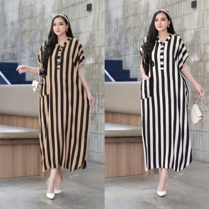 Jual Daster Salur Jumbo Kekinian Bahan Rayon Premium Busui Kancing ...