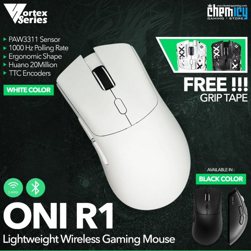 Jual Vortex Series ONI R1 Lightweight Triple Mode Wireless Gaming Mouse ...