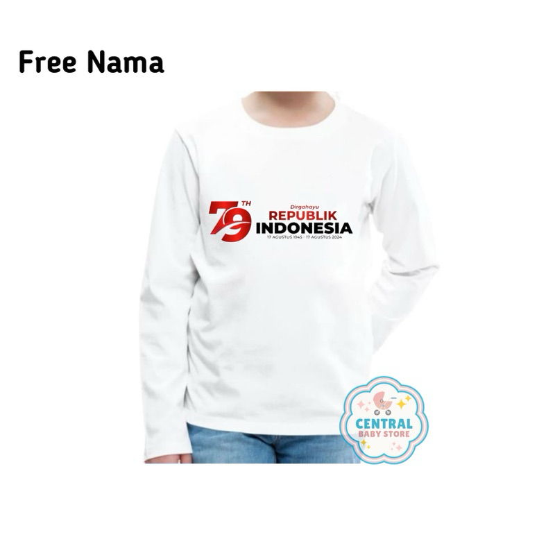 Jual BAJU ANAK TEMA KEMERDEKAAN DIRGAHAYU RI 17 AGUSTUS KAOS ATASAN LENGAN PANJANG BAHAN PREMIUM ...