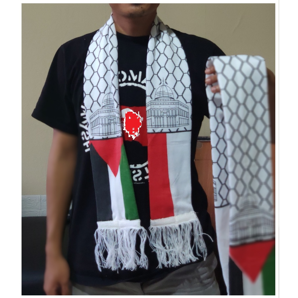 Jual Syal Palestine Indonesia Sablon dan Rajut | Shopee Indonesia
