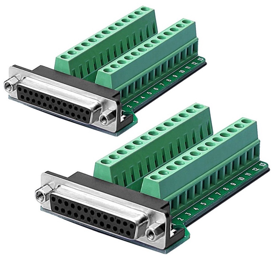 Jual MURAH DB25 Female to 25 Pin Plug Breakout Board Terminal Connector ...