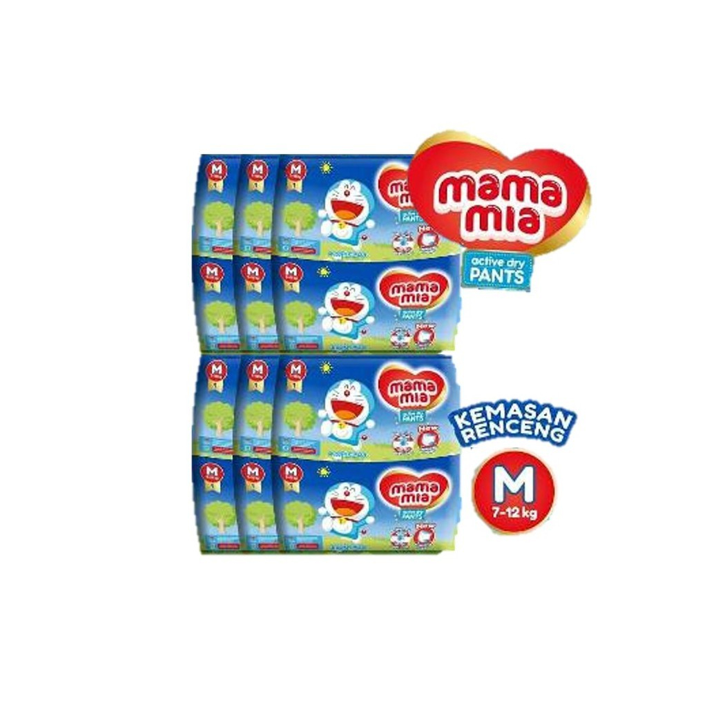 Jual Mamamia Baby Diapers Pants M 1 Pcs Popok Doraemon - Daya Serap ...