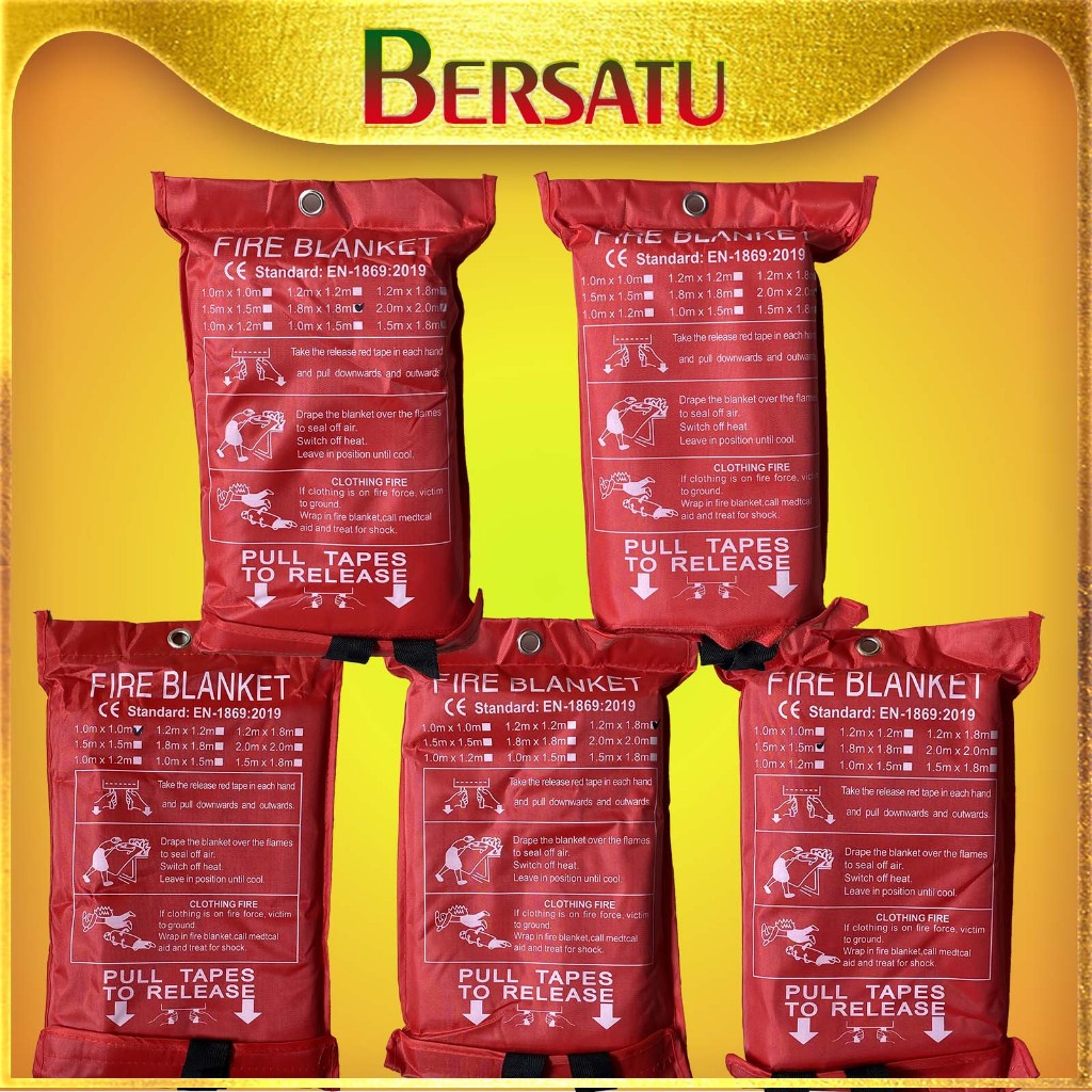 Jual Fire Blanket / Selimut kain fiberglass Anti Api Pemadam kebakaran / melindungi badan ...