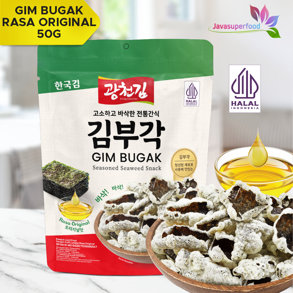 Jual GIM BUGAK 50 GRAM SEASONED SEAWEED SNACK / NORI CRISPY/ NORI SNACK ...