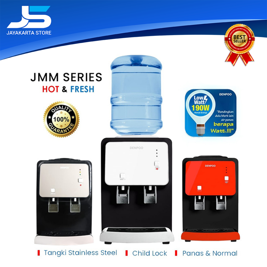 Jual DISPENSER DENPOO PORTABLE GALON ATAS PANAS DAN DINGIN SUPER HEMAT ...