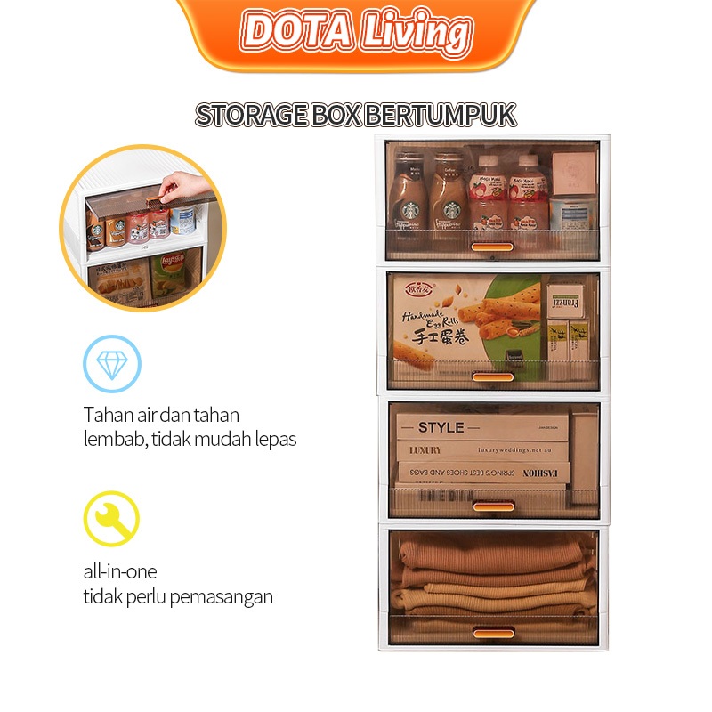 Jual DOTA Living Lipat Storage Box Transparant Container Box Kotak ...