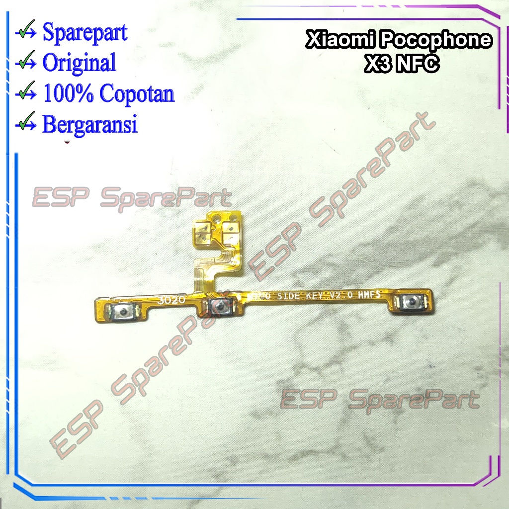Jual Flexible Power Xiaomi Poco X3 NFC Fleksibel Tombol On Off / Volume copotan | Shopee Indonesia