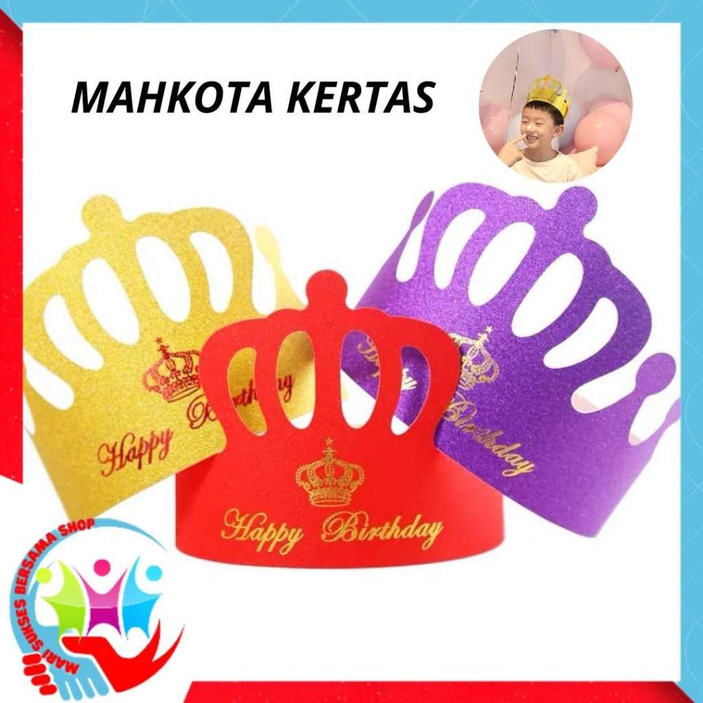 Jual MSBS Topi Mahkota Ulang Tahun Anak-anak Karton Emas Dewasa ...