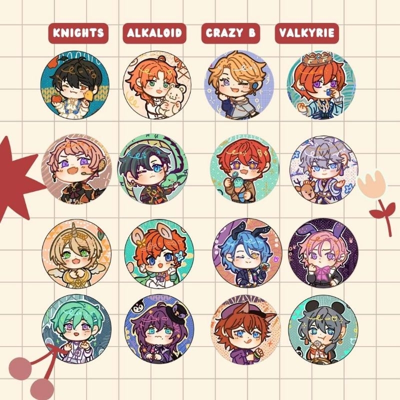 Jual [koffieaulait] Ensemble Stars Mini Glitter Pin Badge 32mm | Shopee Indonesia