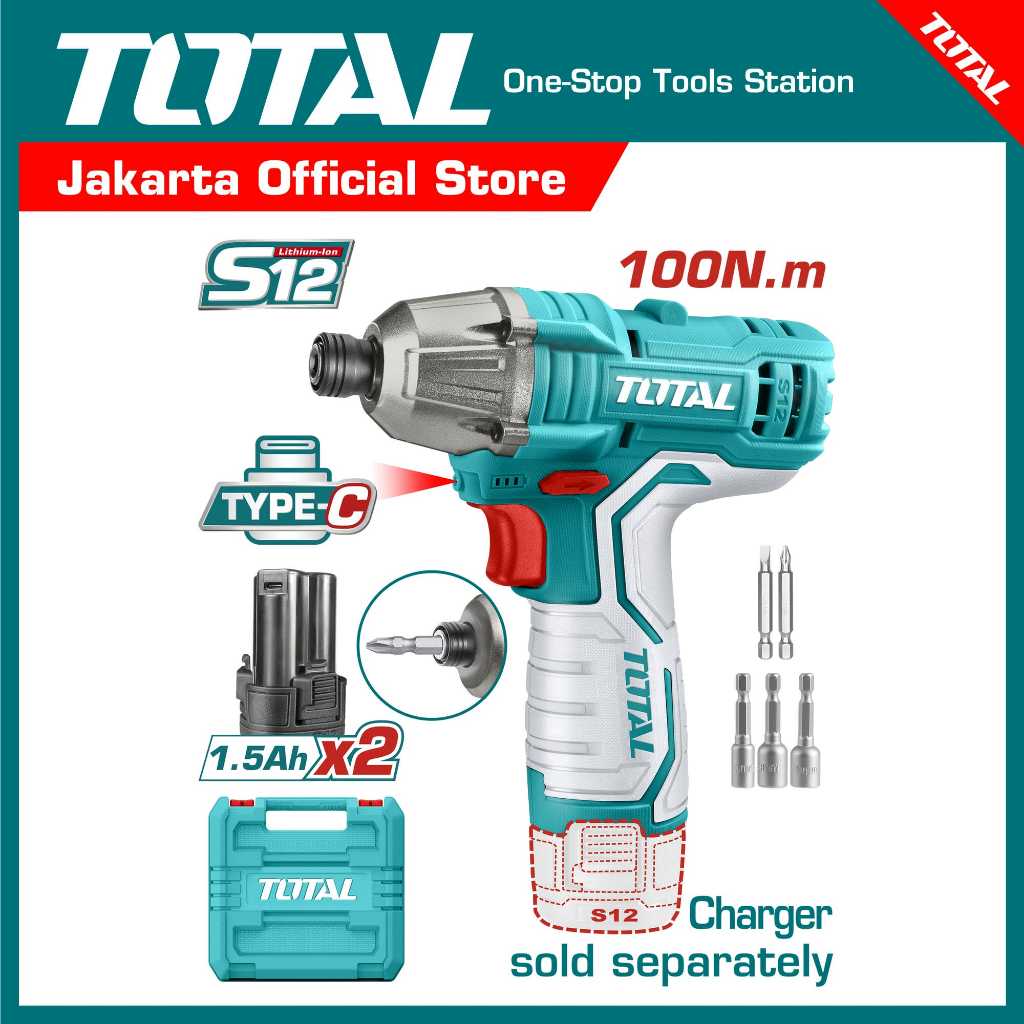 Jual TOTAL Cordless Impact Driver TIRLI12015 | Shopee Indonesia