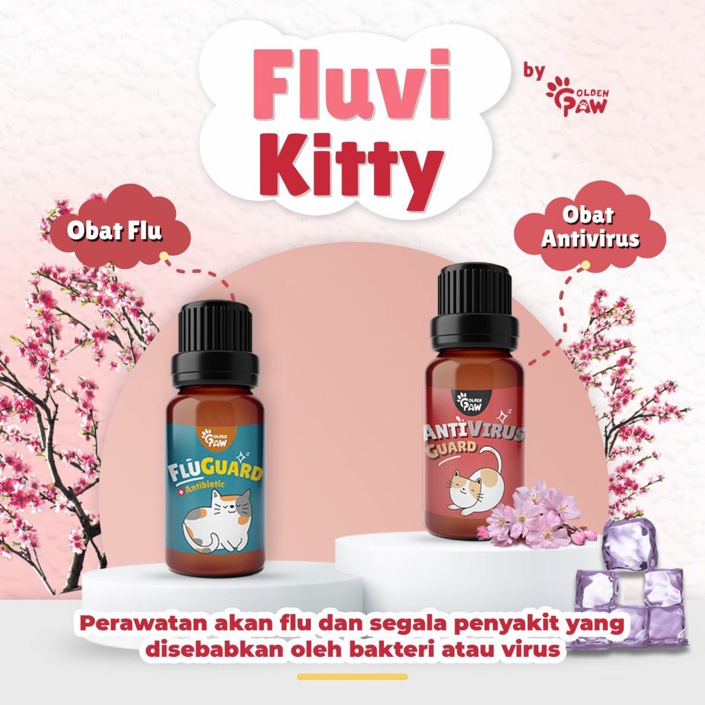 Jual KODE X6W Golden Paw Paket Fluvi Kitty Perawatan akan flu dan ...