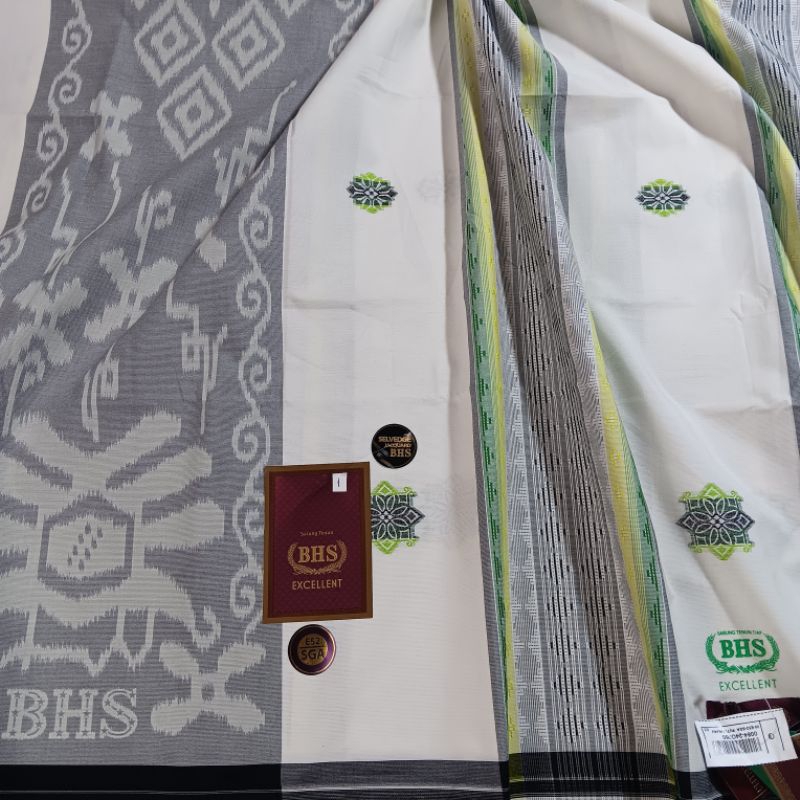 Jual SARUNG BHS EXCELLENT GOLD SELVEDGE E52 SGA 1 PUTIH SONGKET ...